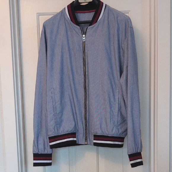 Zara | Jackets & Coats | Zara Mens Light Blue Bomber Jacket Xl | Poshmark